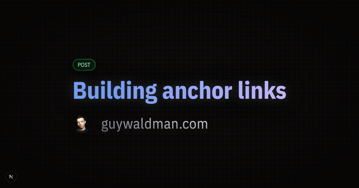 Building anchor links | Guy Waldman
